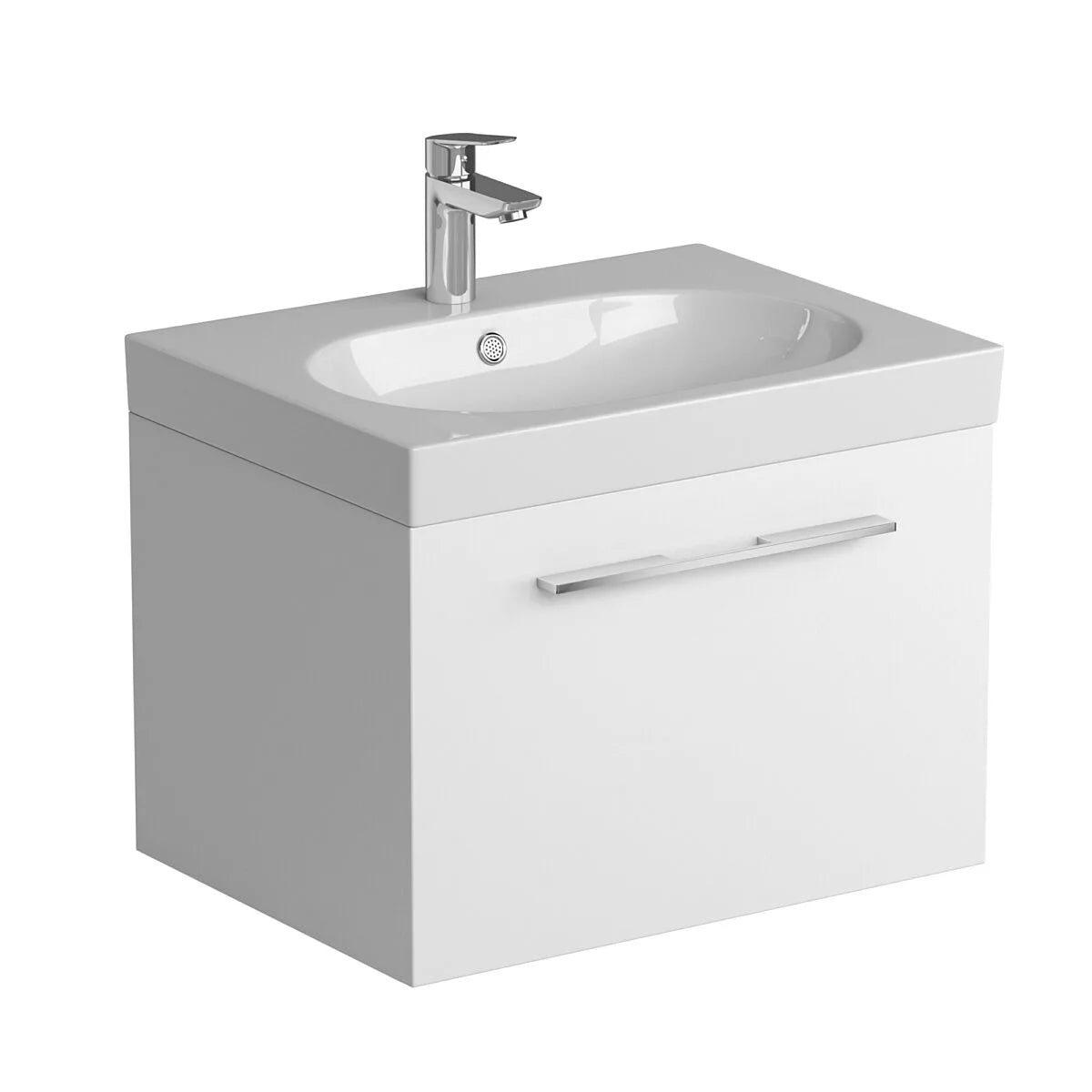 Angelo 700mm Basin Unit Wall Hung White & 1TH Basin – Contract Stone ...